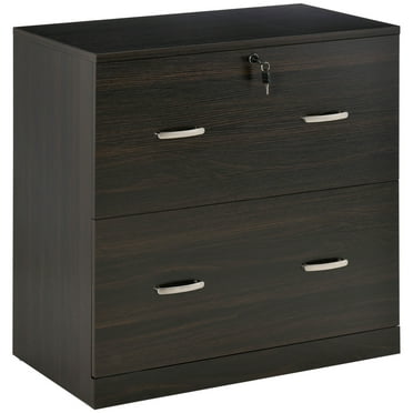 4 Drawer Vertical Wood Lockable Filing Cabinet, Espresso - Walmart.com
