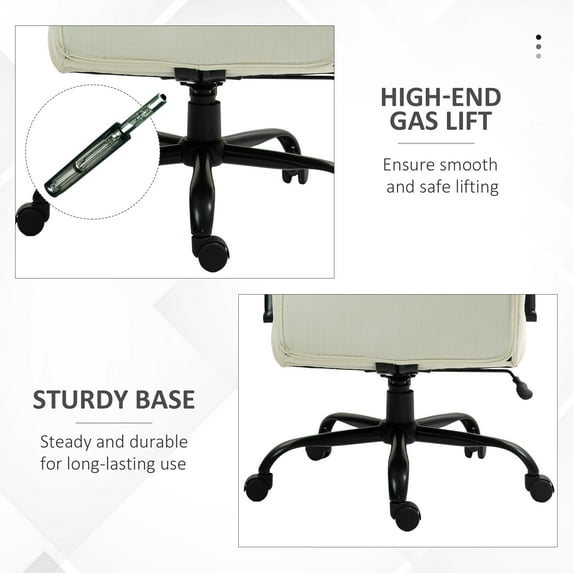 Vinsetto 500lbs Big and Tall Office Chair with Wide Seat, Executive ...