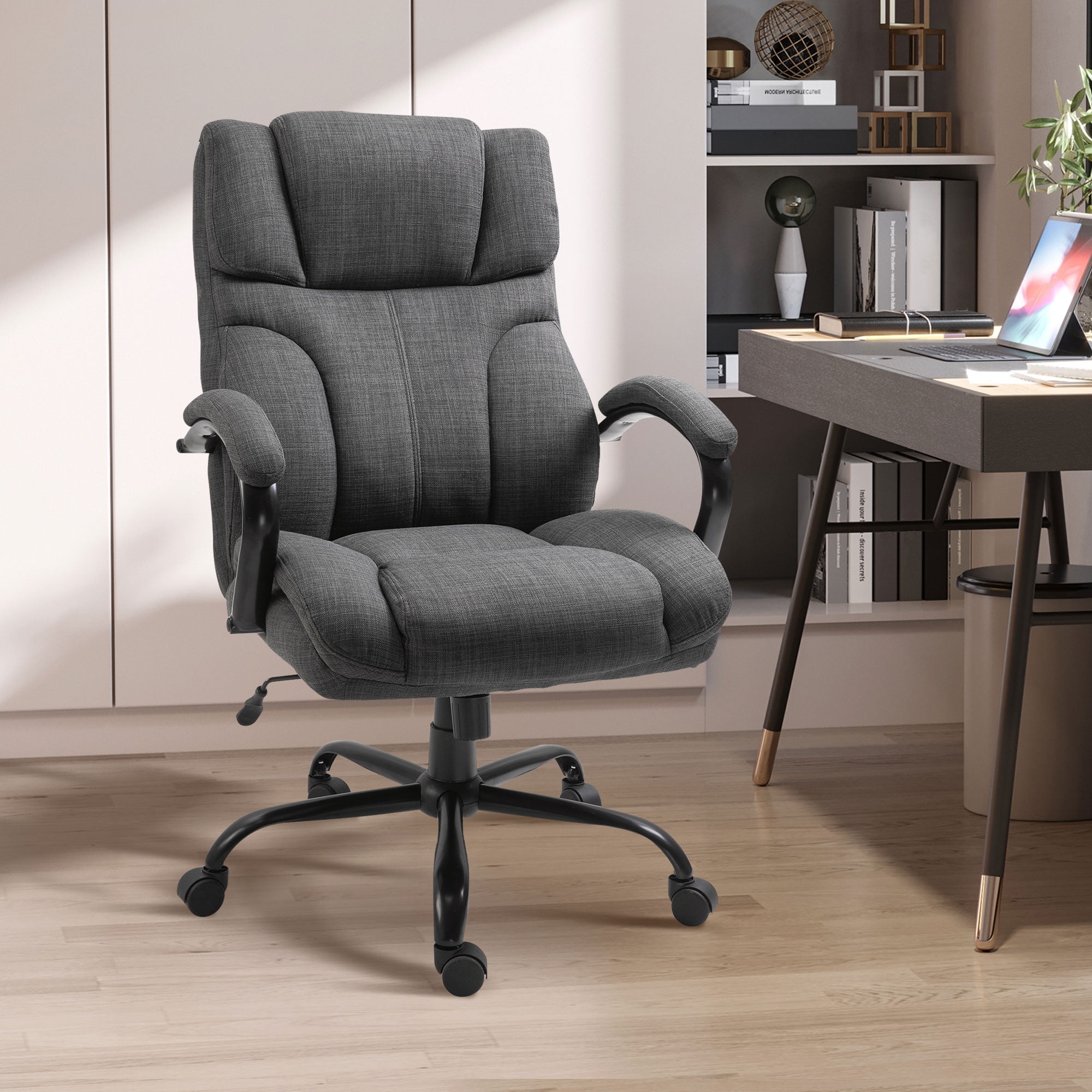 Vinsetto 500lbs Big & Tall Office Chair, Wide Seat, Adjustable Height ...