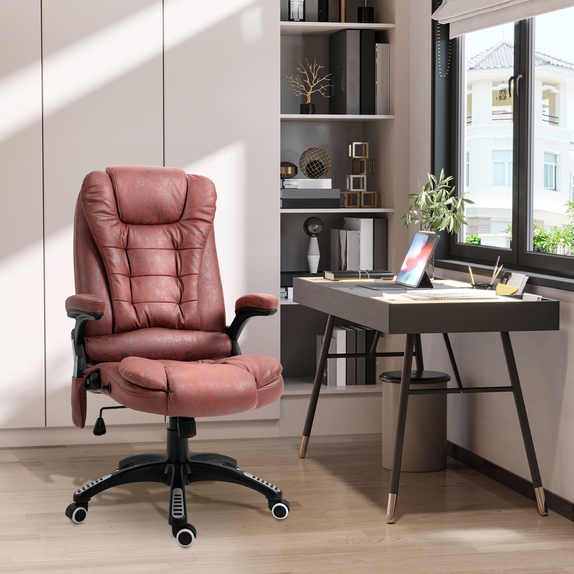 Vinsetto High Back Office Chair with 6 Point Vibration Massage, Heat ...