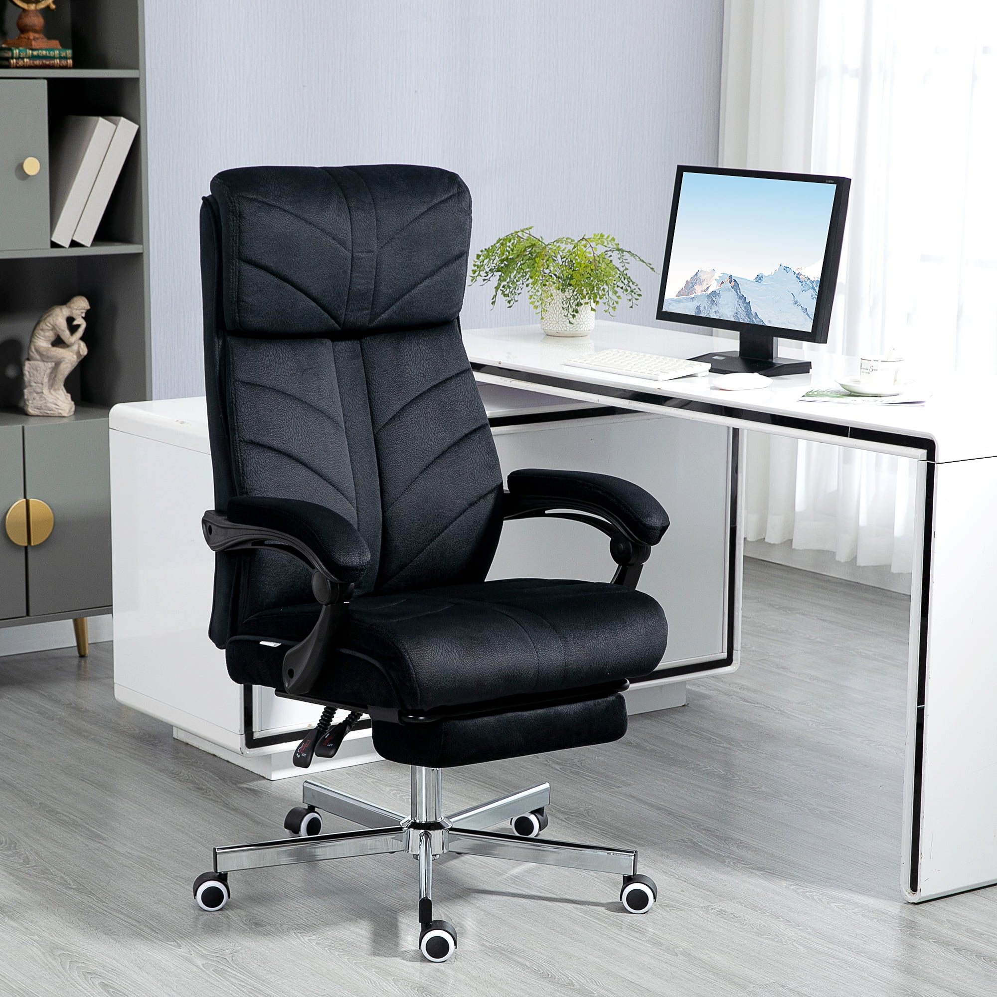 Vinsetto High Back Executive Office Chair with Rolling Recliner, Desk ...