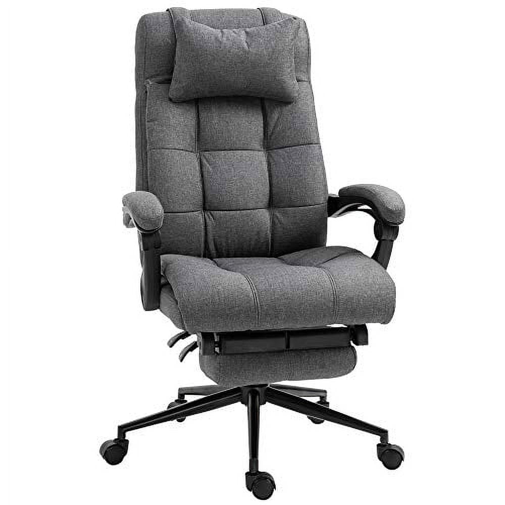 Vinsetto Executive Linen-Feel Fabric Office Chair High Back Swivel Task ...