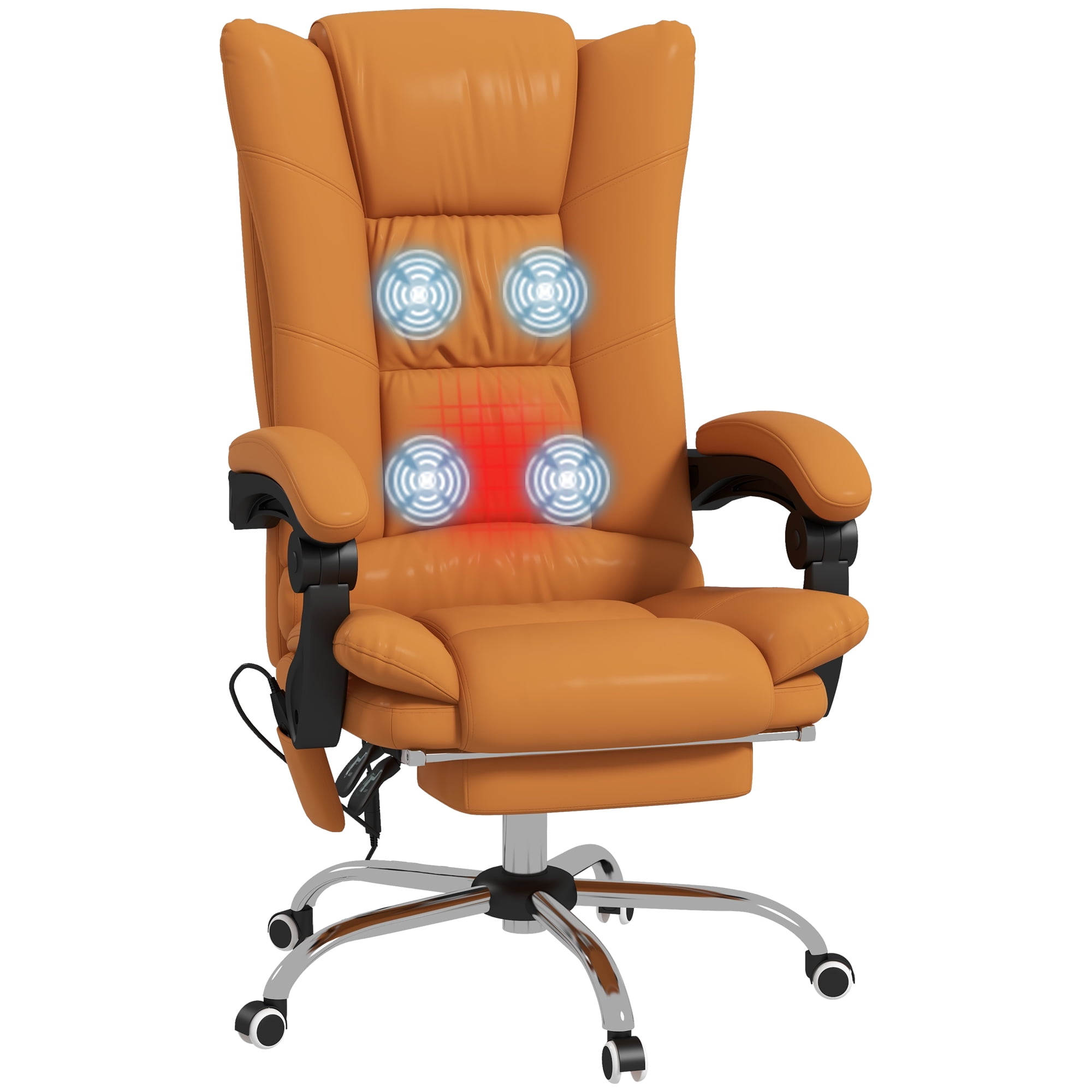 Vinsetto Executive Massage Office Chair with 4 Vibration and Heat, 3 ...