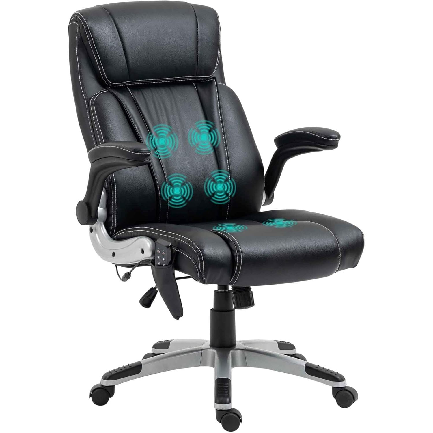 Vinsetto Executive Massage Office Chair with 6 Vibration Points, Heated ...