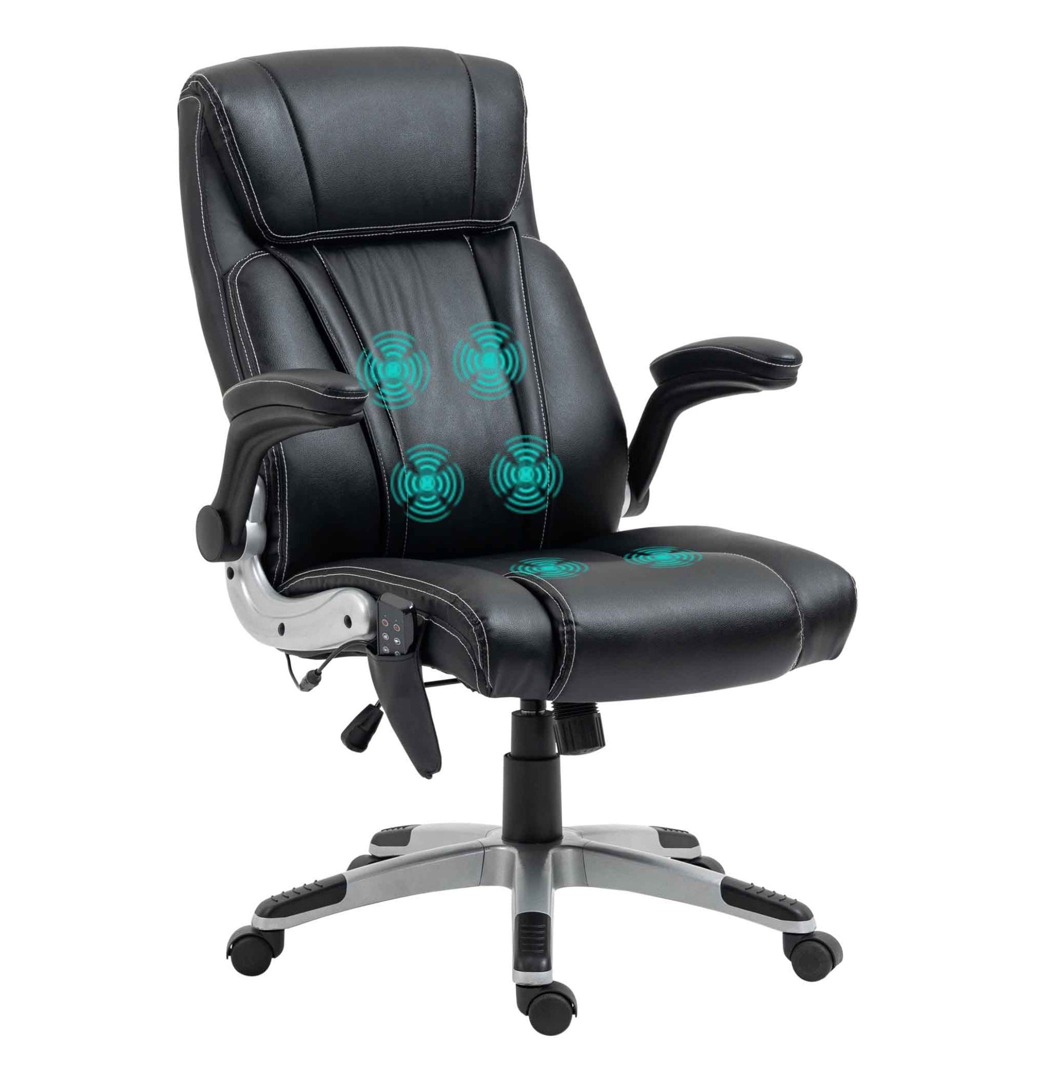 Vinsetto Executive Massage Office Chair with 6 Vibration Points, Heated ...