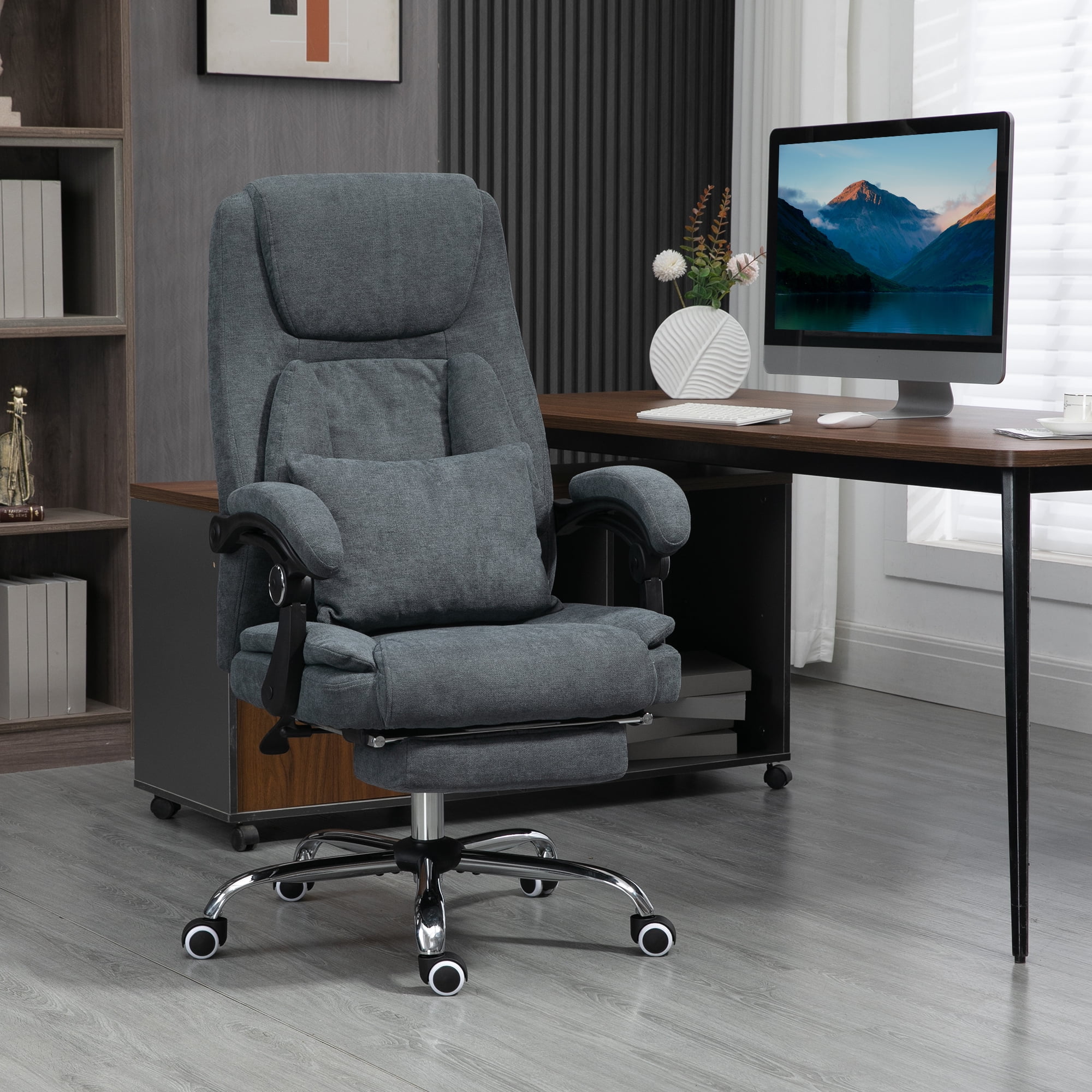 Vinsetto High Back Massage Office Chair with Kneading, Reclining Swivel ...