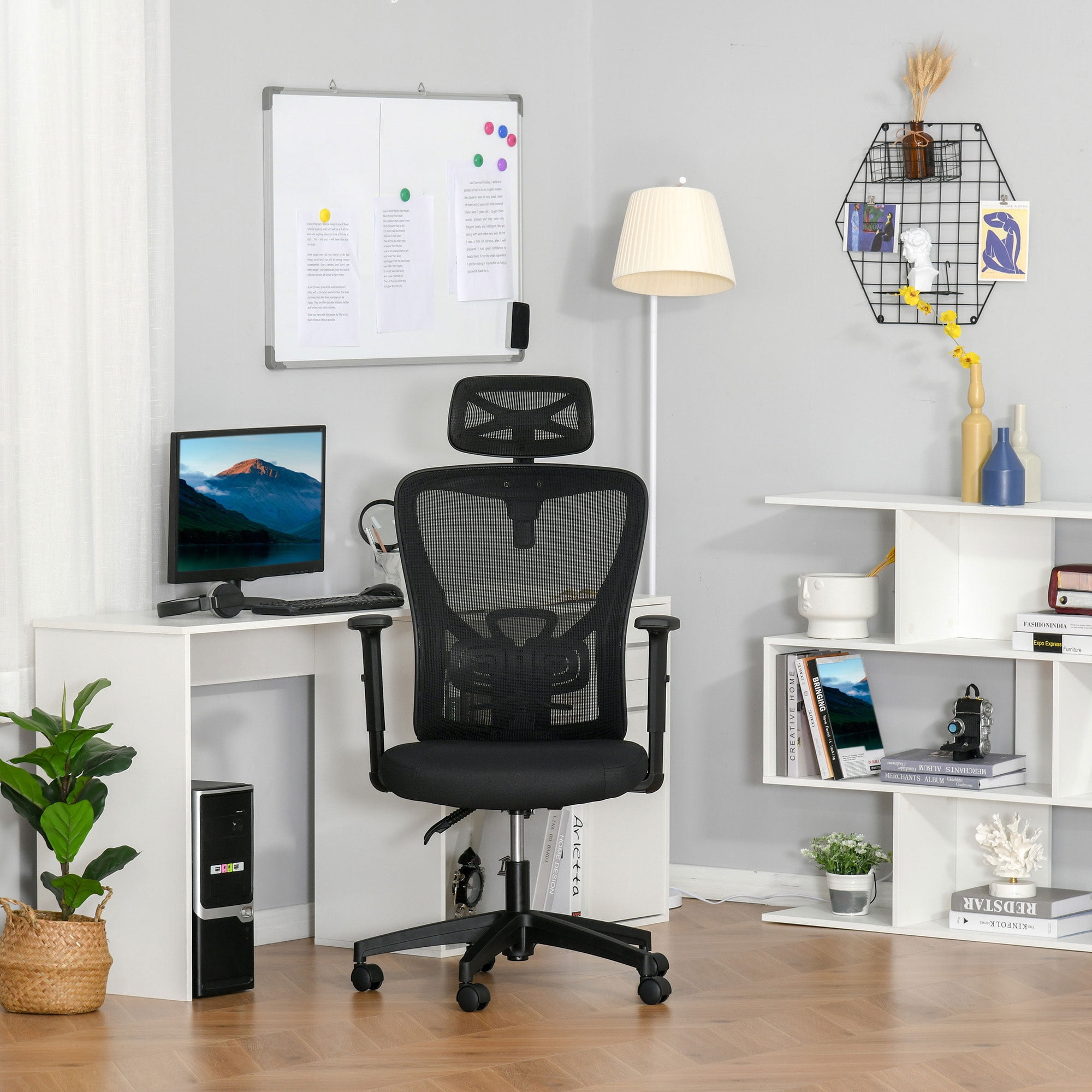 Vinsetto High Back Ergonomic Home Office Chair, Mesh Task Chair with ...