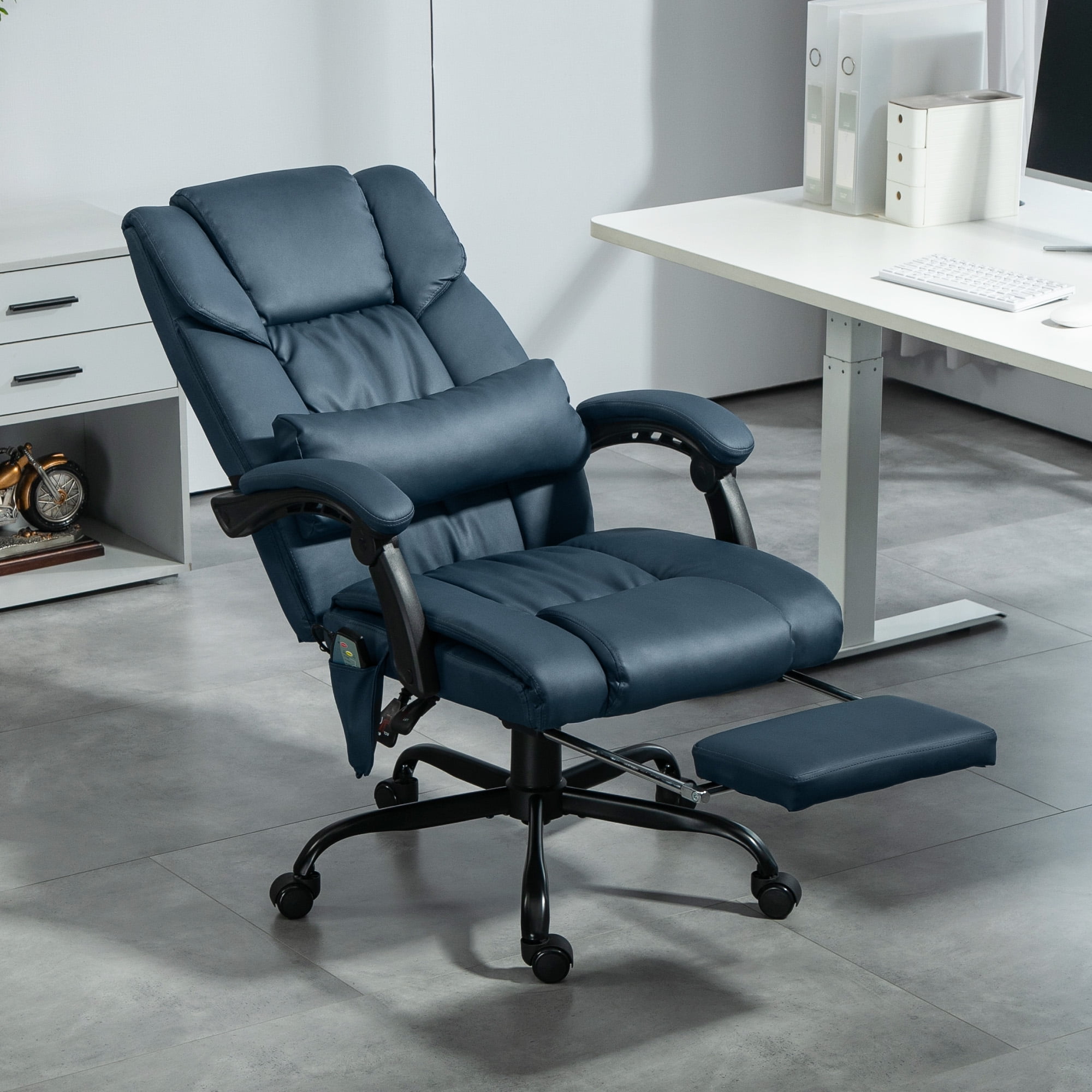 Vinsetto High Back Vibration Massage Office Chair with 6 Points, Height ...