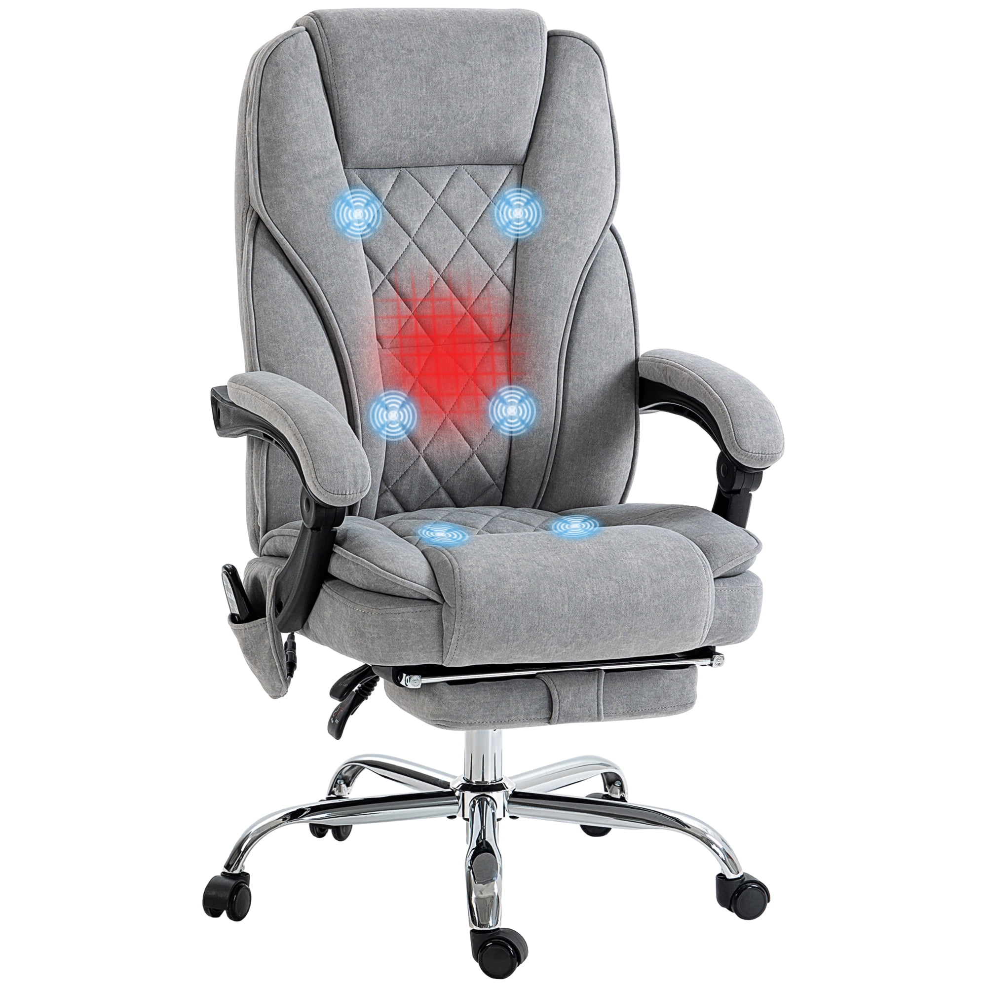 Vinsetto Massage Office Chair with 6 Vibration Points, Heated Reclining ...