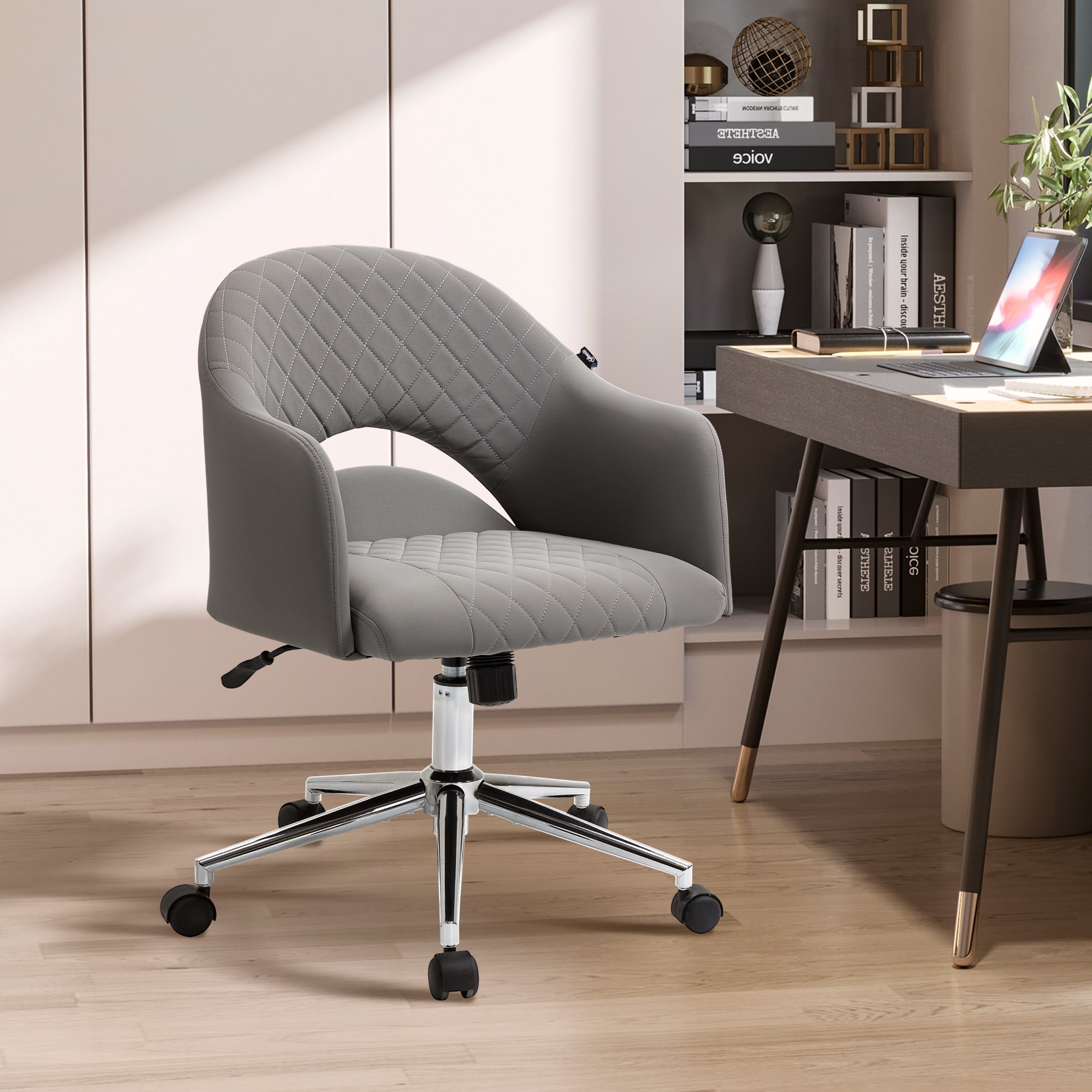 Vinsetto Mid Back Home Office Chair, Computer Desk Chair with ...