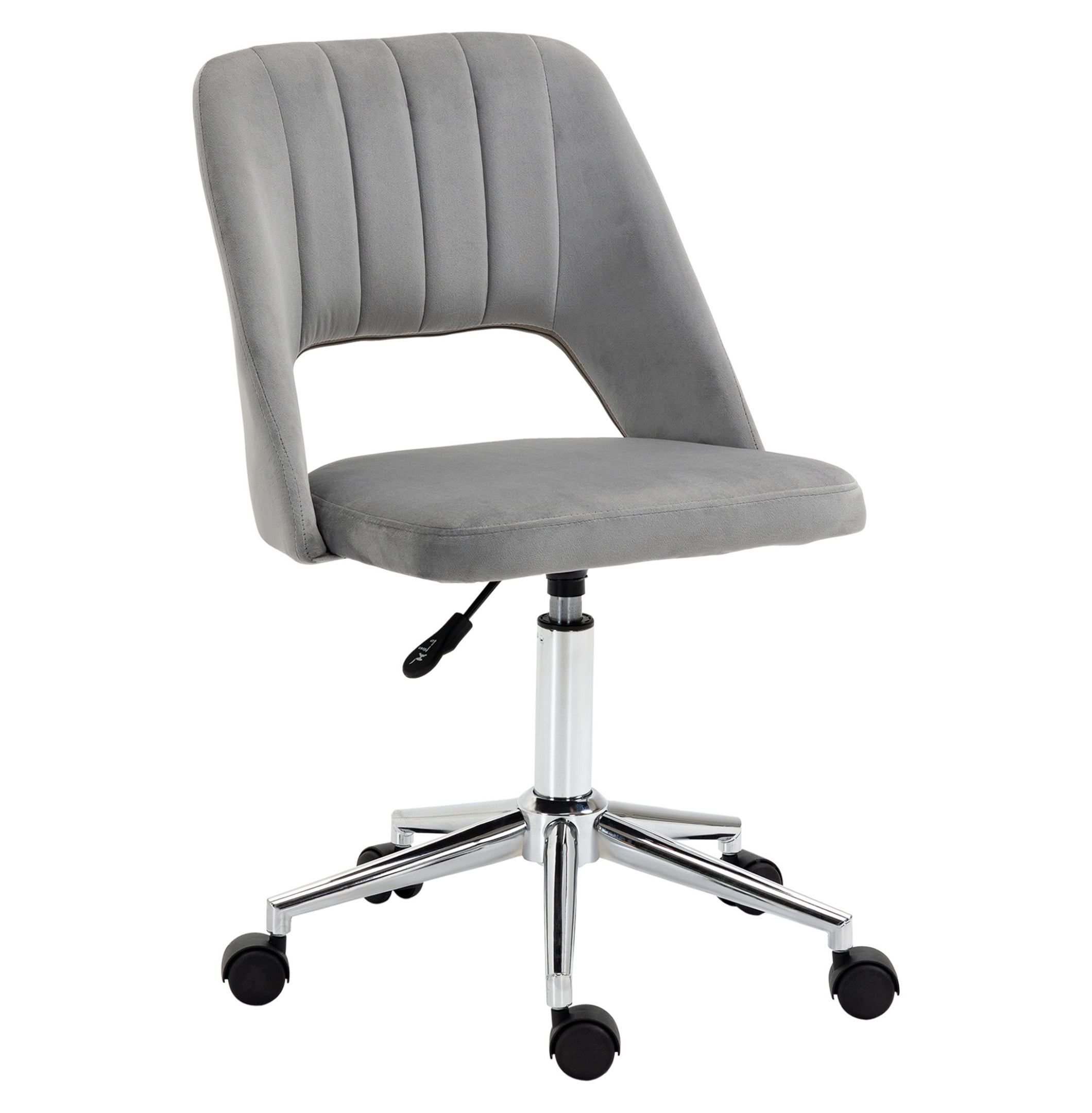 Vinsetto Modern Back Office Chair with Fabric, Swivel Computer Armless ...