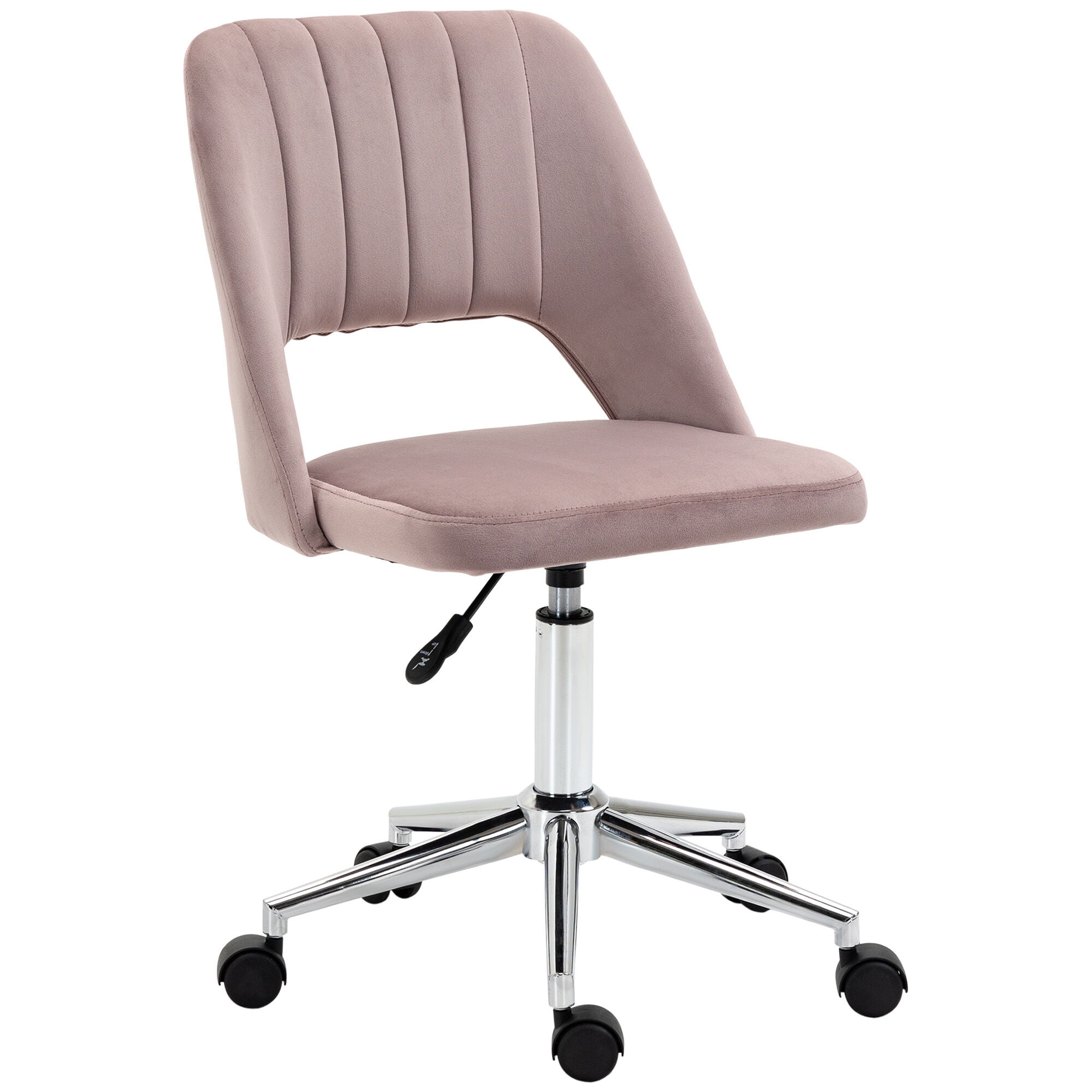 Vinsetto Modern Mid Back Office Chair with Velvet Fabric,Swivel ...