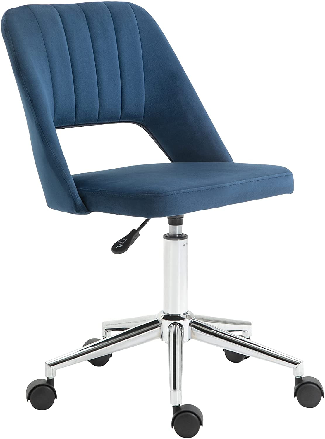 Vinsetto Modern Mid Back Office Chair with Velvet Fabric, Swivel ...