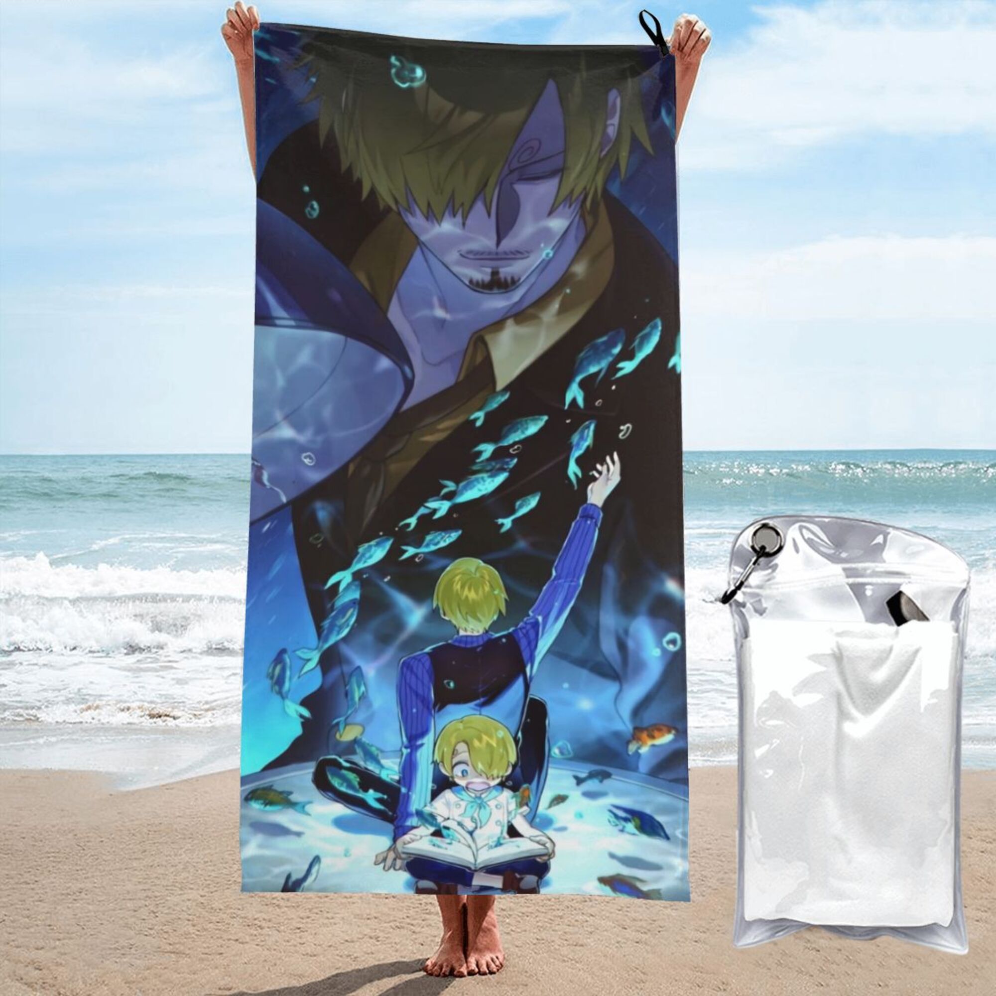 Vinsmoke Sanji Anime Microfibre Towel Bath Quick Drying Beach Towel ...