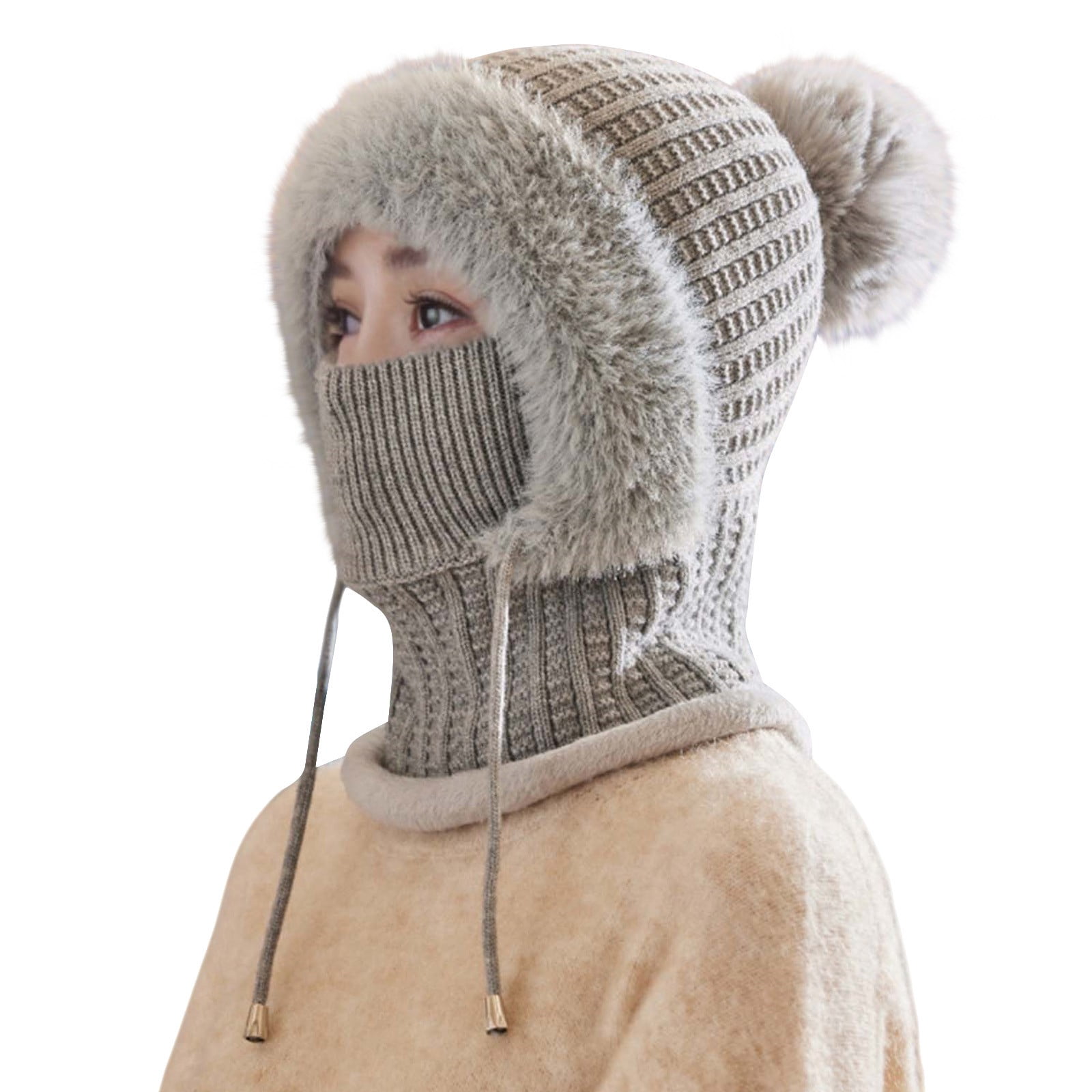 Vinsonshop 3 in 1 Beanie Hat Ski Masks Thermal Balaclava Winter Ski ...