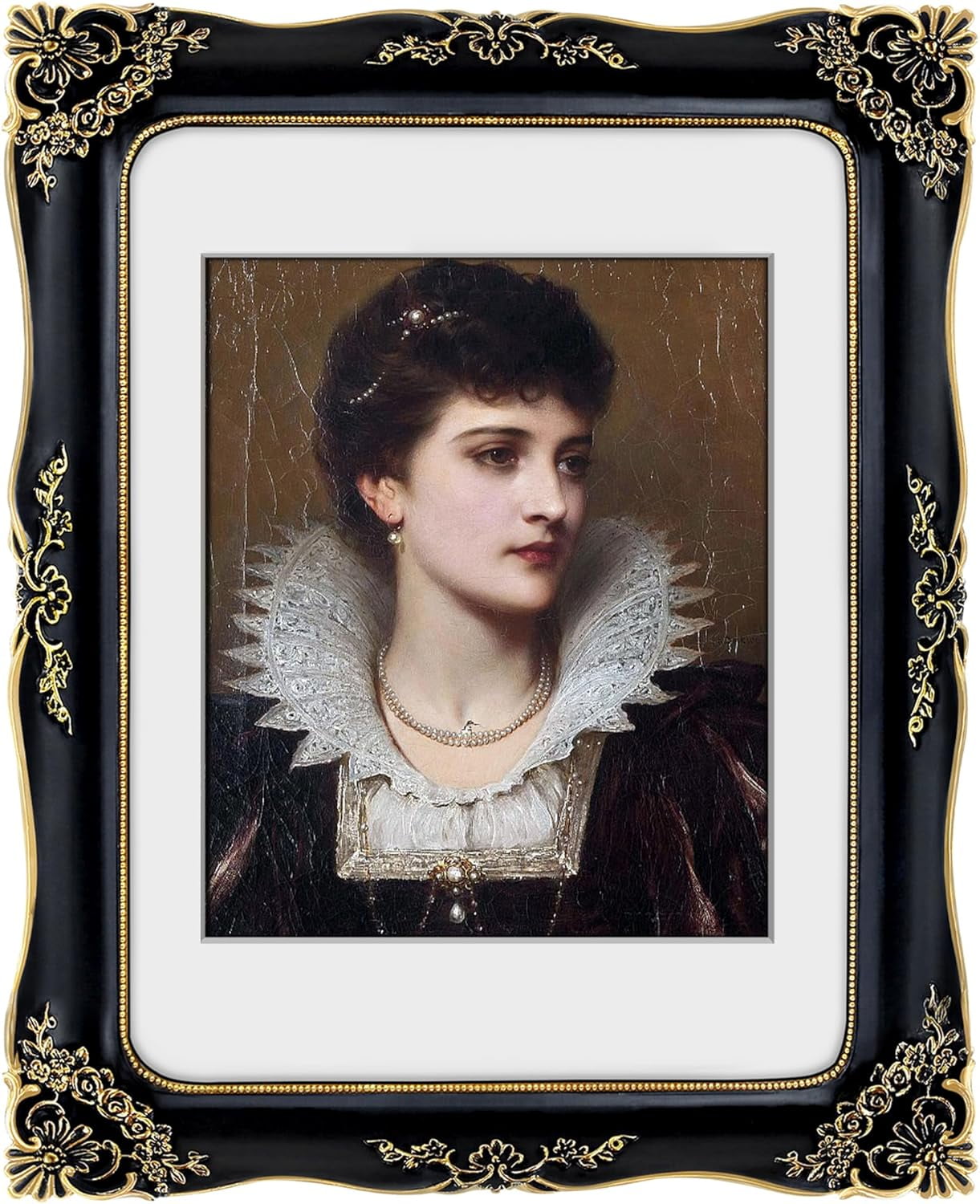 Vintage 11x14 Picture Frame, Black Antique for Wall Display, Ornate ...