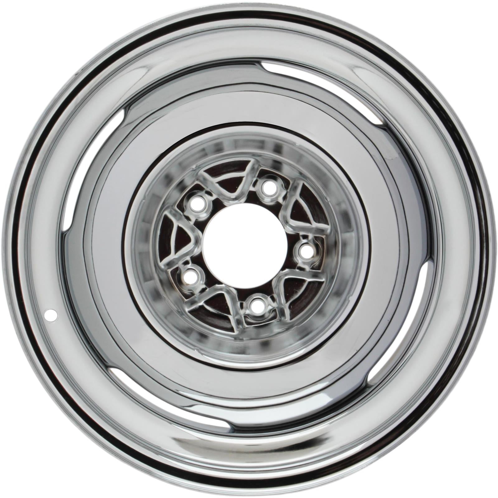 Vintage 15x10 Chrome Steel Wheel, 5 on 5.5, 4.5 Inch BS - Walmart.com