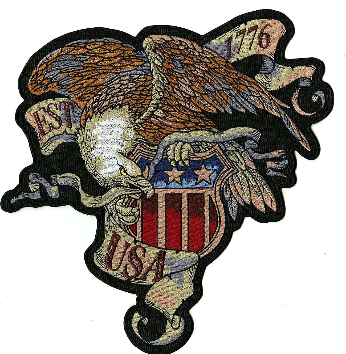Vintage 1776 Eagle Patch 12" | Declaration of Independence Patriotic Military American Jacket ...