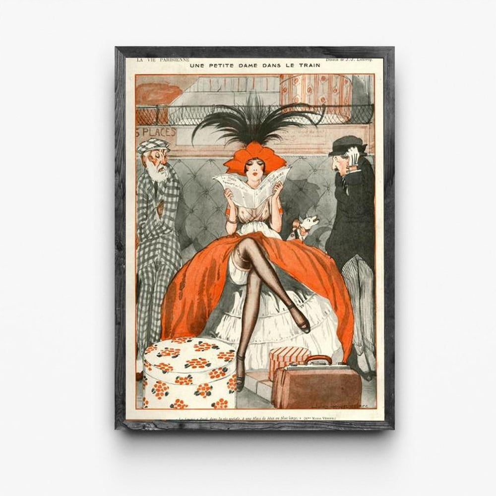 Vintage 1920 France Magazine Cover Poster, La Vie Parisienne, Julien ...