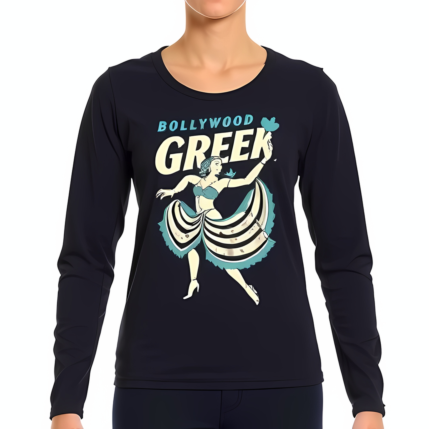 Vintage 1920s Flapper Style Long Sleeve T-Shirt - Bollywood Greek ...