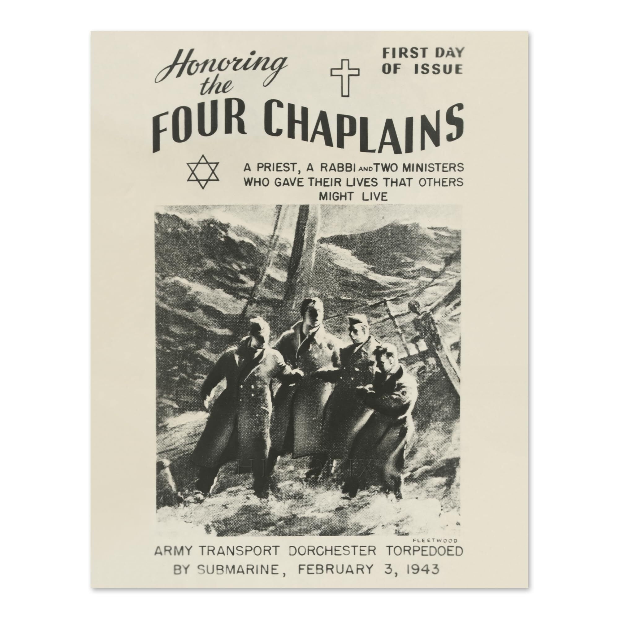 Vintage 1948 Honoring The Four Chaplains Photo Print - Vintage Photo of ...