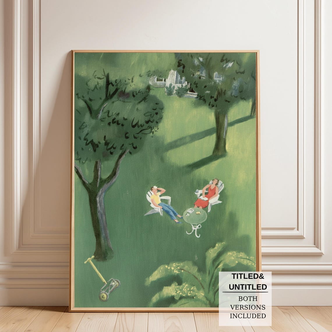 Vintage 1950 Nyc Magazine Cover Art Print, Serene Summer Garden Scene ...