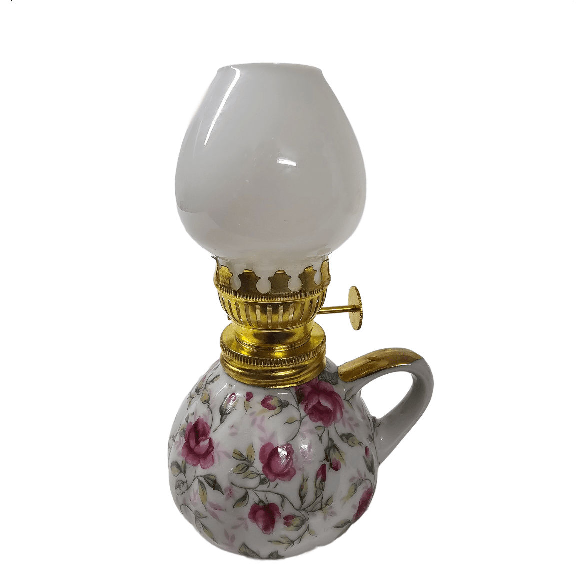 Vintage 1950's Lefton Rose Chintz Mini Oil Lamp - Walmart.com