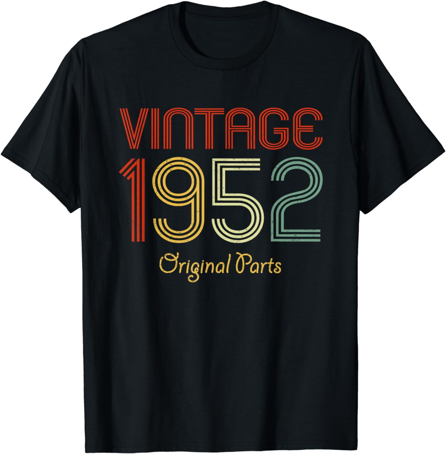 Vintage 1952 Limited Edition 72 Year Old BDay 72th Birthday Black T ...