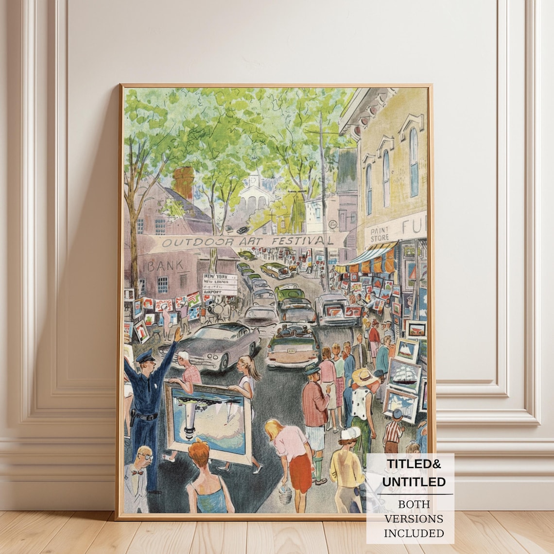 Vintage 1959 New York Magazine Cover Print Retro Art Festival Poster ...