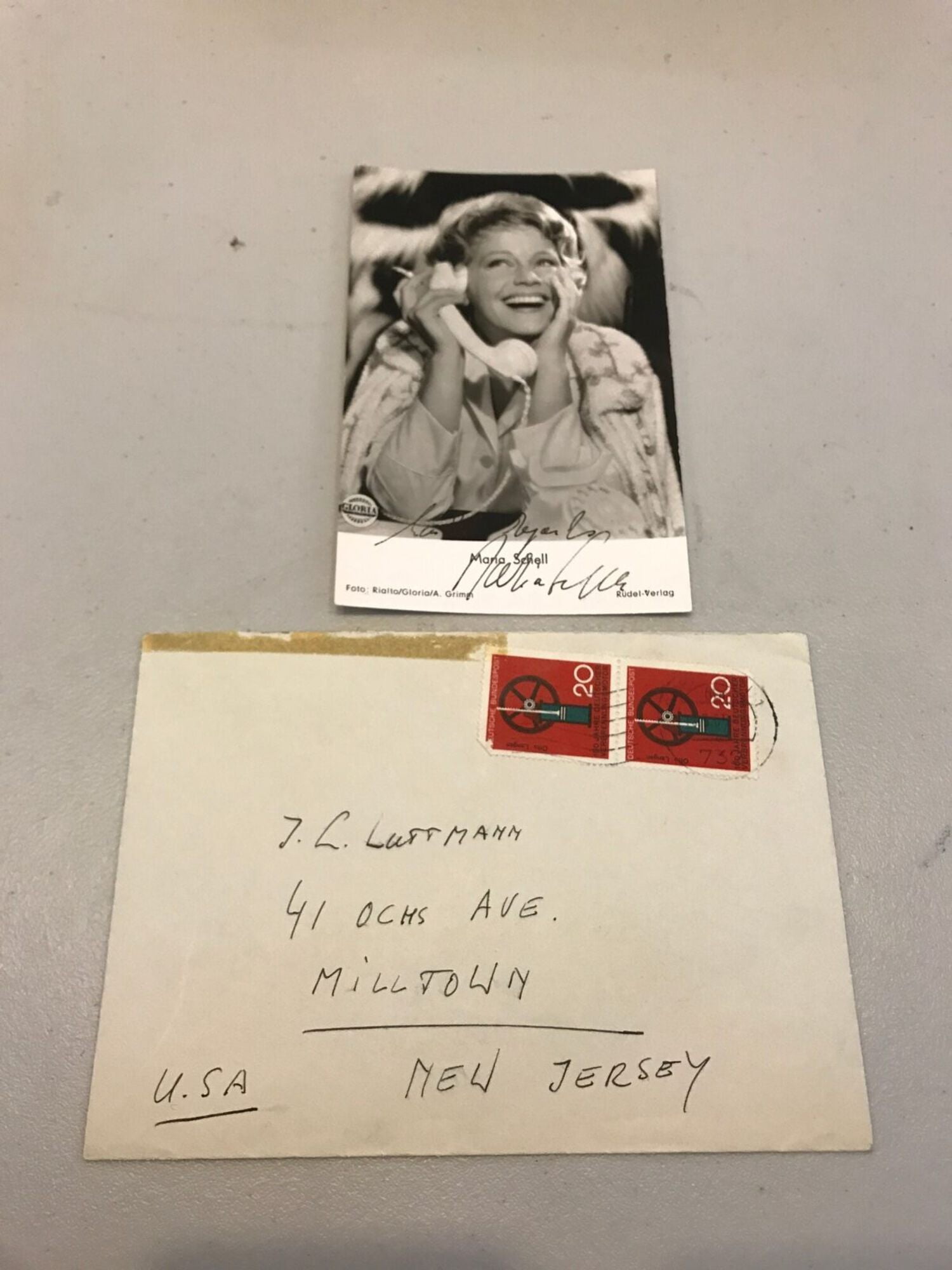 Vintage 1960's Maria Schell Signed Autographed Original Postcard With ...
