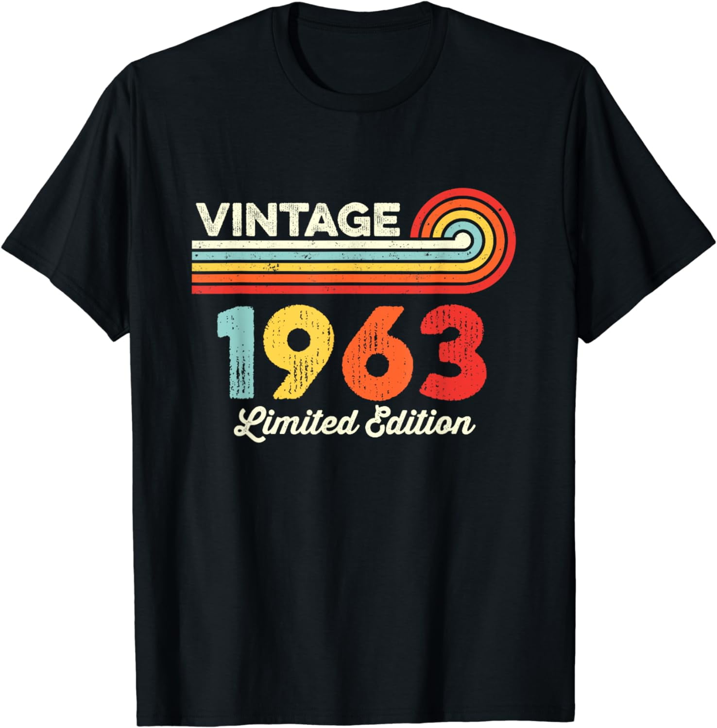 Vintage 1963 Birthday Limited Edition Men Women Born in 1963 T-Shirt ...