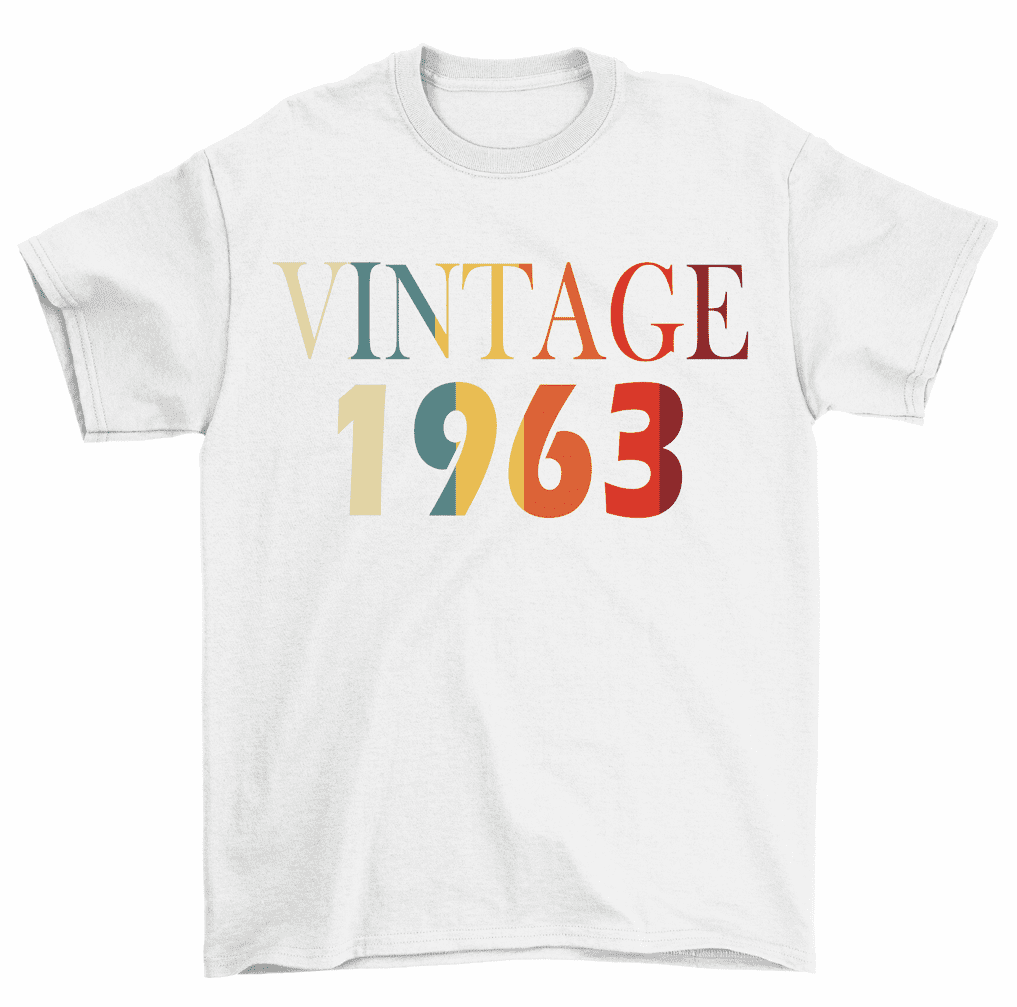 Vintage 1963 Born In 1963 Birthday T-Shirt Men Women - Walmart.com