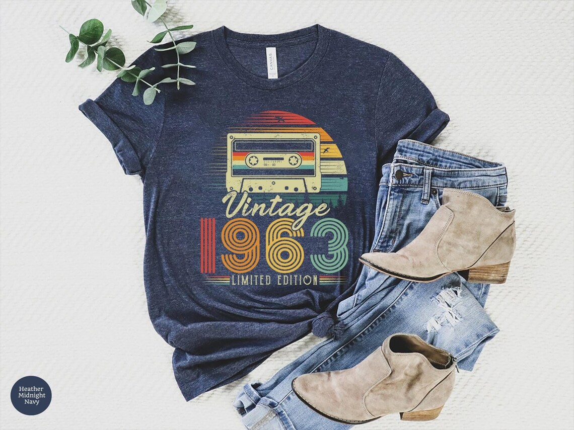 Vintage 1963 Shirt, Birthday Men, Birthday Best Friend, Sixties Shirt ...