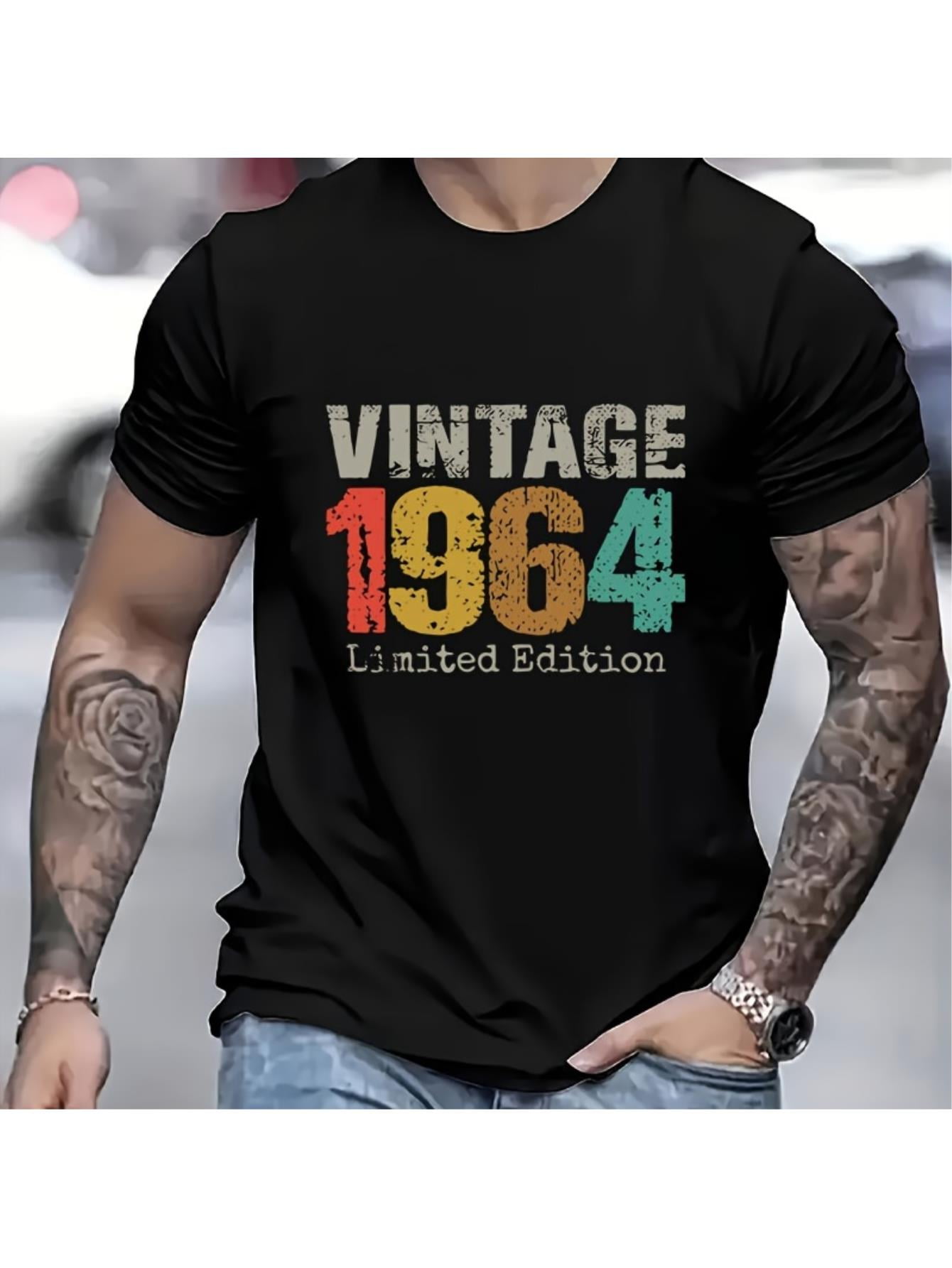 Vintage 1964 Limited Edition Colorful Iron DIY T-Shirts Tee For Adult ...