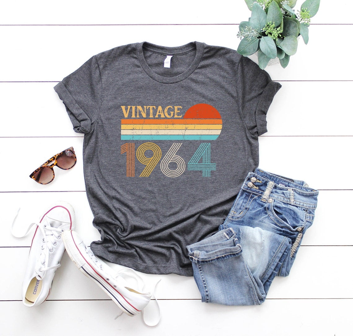 Vintage 1964 Retro Shirt 61St Birthday Shirt, 61 Birthday Gift For ...