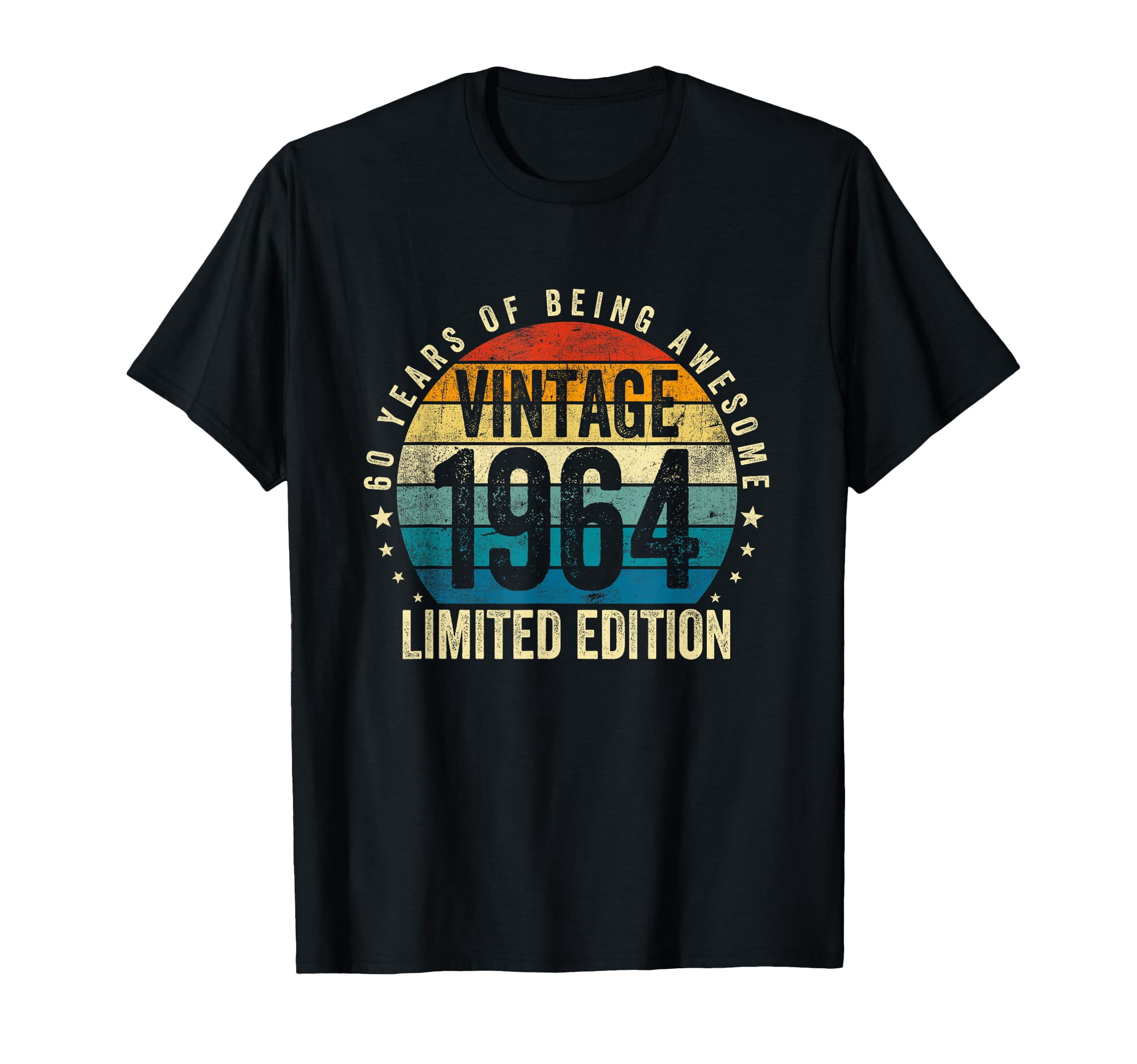 Vintage 1964 Retro T-Shirt for 60th Birthday Celebration - Awesome ...