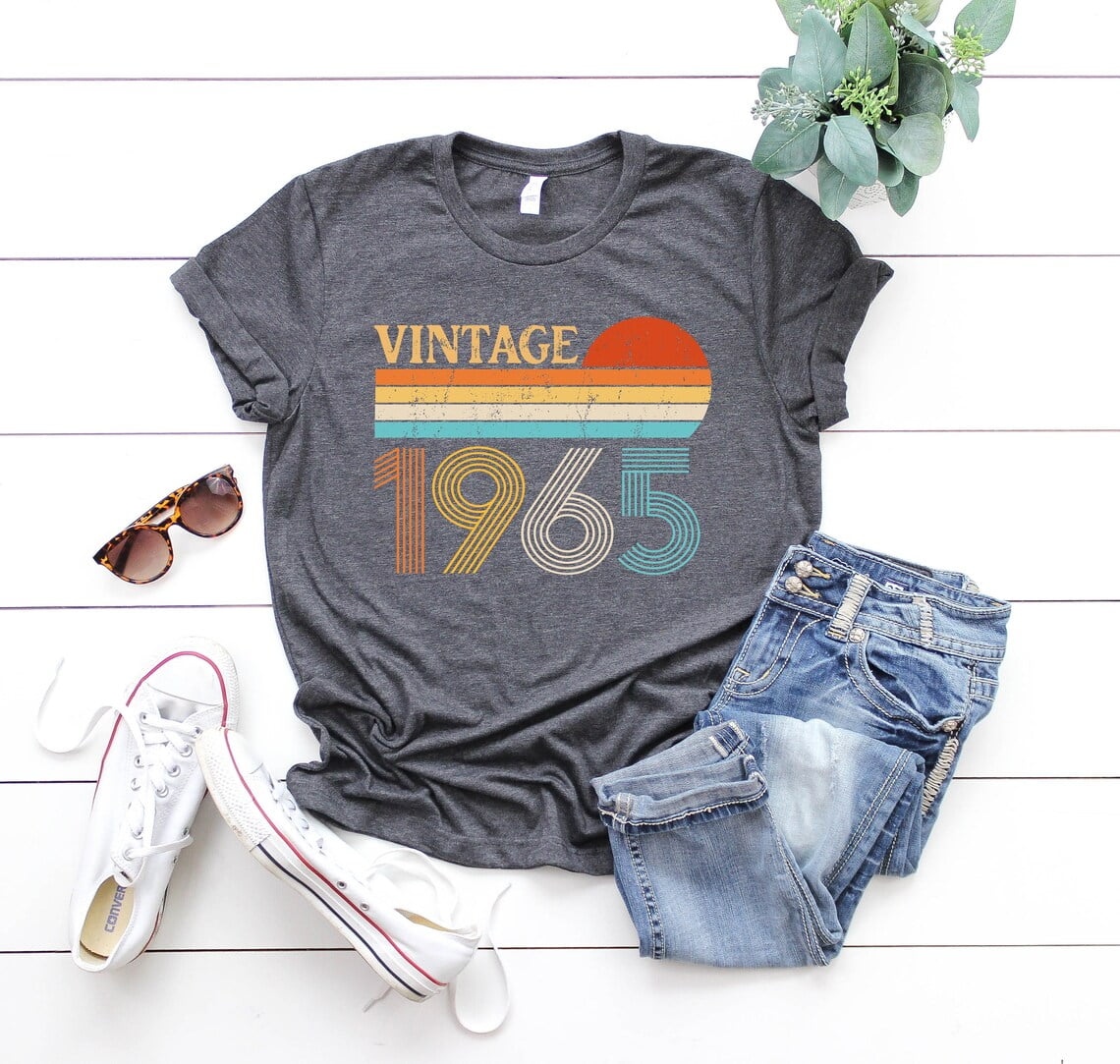 Vintage 1965 Retro Shirt 60Th Birthday Shirt, 60 Birthday Gift For ...