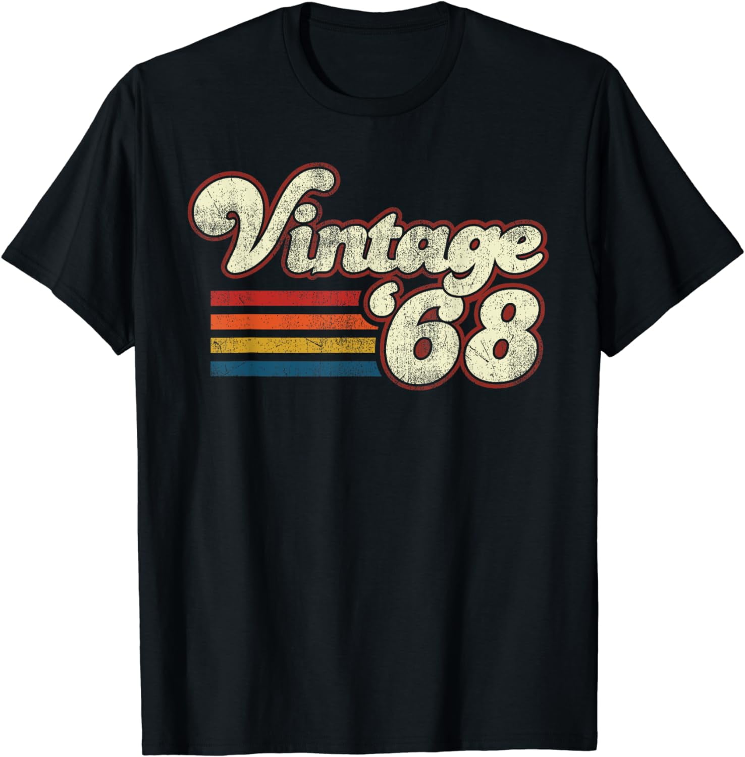 Vintage 1968 Birthday T-Shirt - Walmart.com
