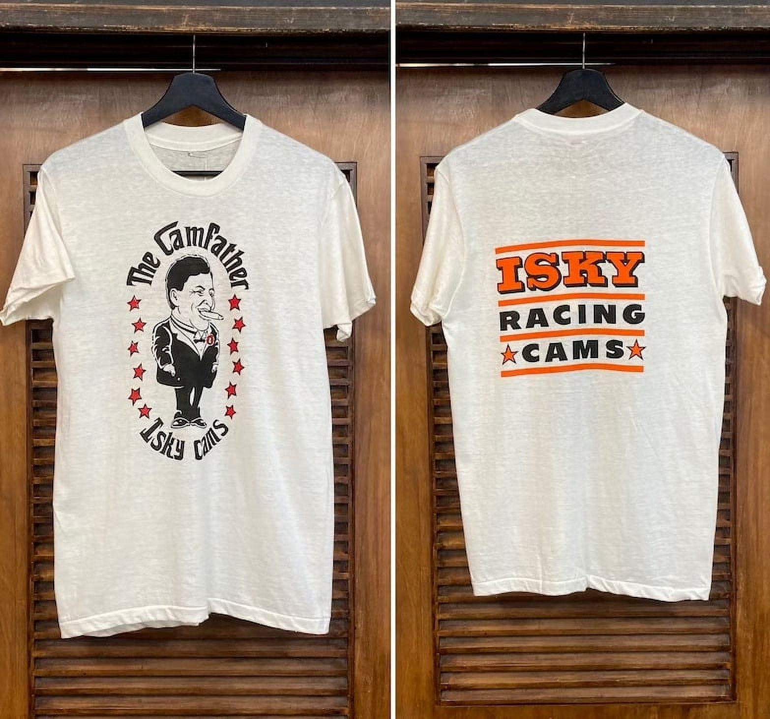 Vintage 1970’s 2-Sided Isky Racing Cams Hot Rod Drag Race NHRA Cotton T ...