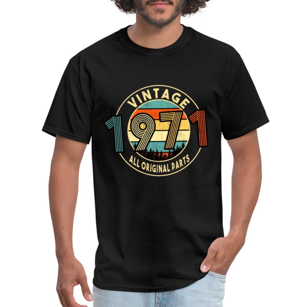Vintage 1971 All Original Parts 50 Years Old Men's T-Shirt - Walmart.com
