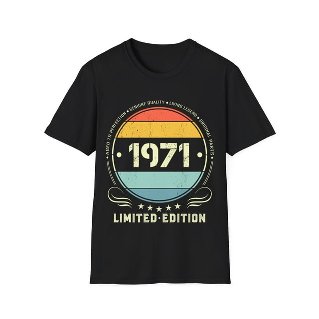 Vintage 1971 Limited Edition 1971 Birthday Shirts for Men Mens Shirt ...