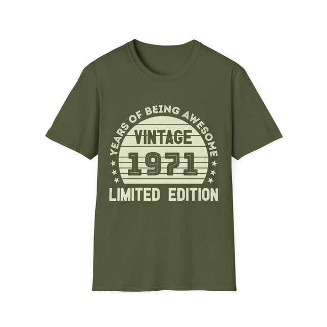 Vintage 1971 T Shirts for Men Retro Funny 1971 Birthday Men Shirts ...
