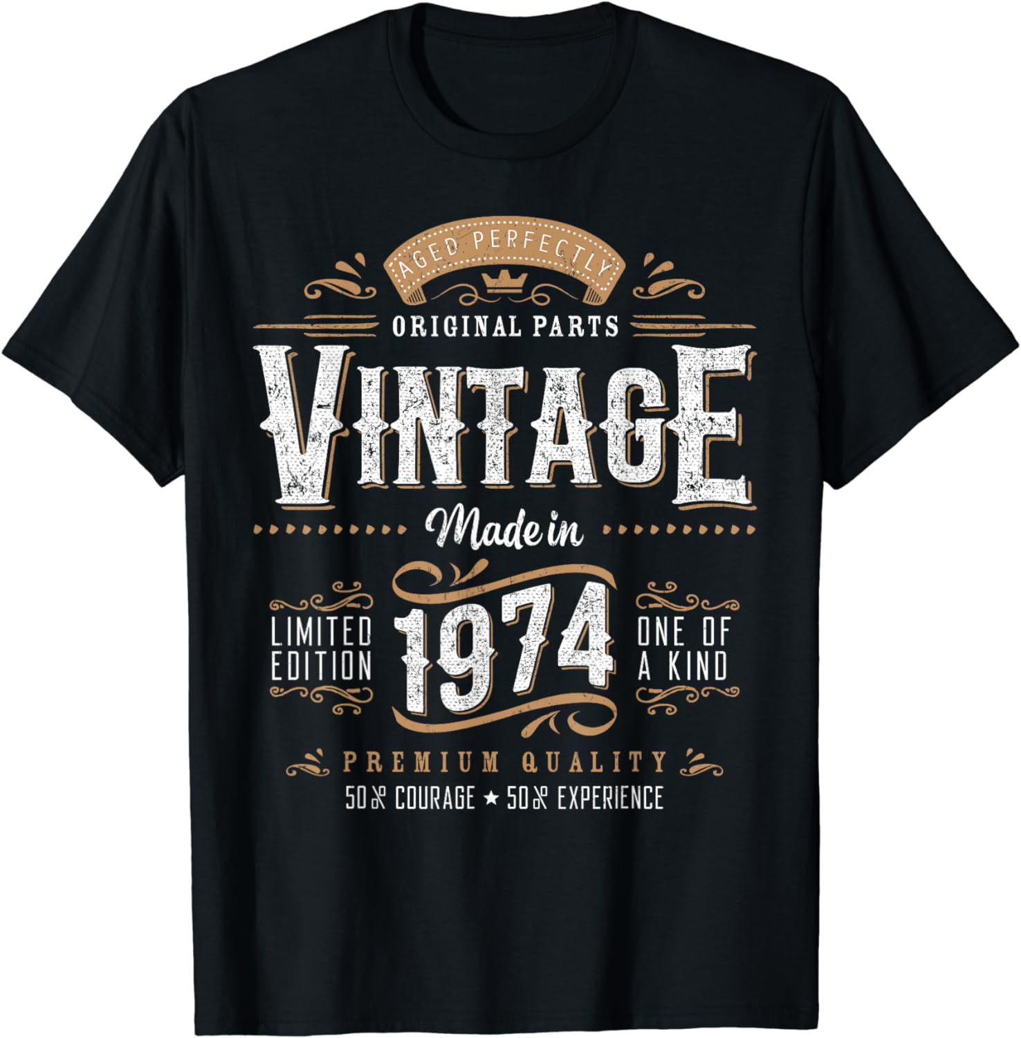 Vintage 1974 50th Birthday Decoration 50 Year Old Gifts Men T-Shirt ...