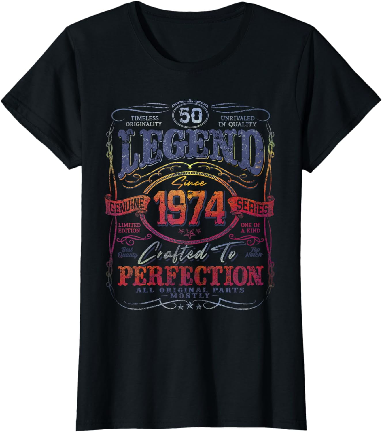 Vintage 1974 Limited Edition Shirt 50 year old 50th Birthday T-Shirt ...