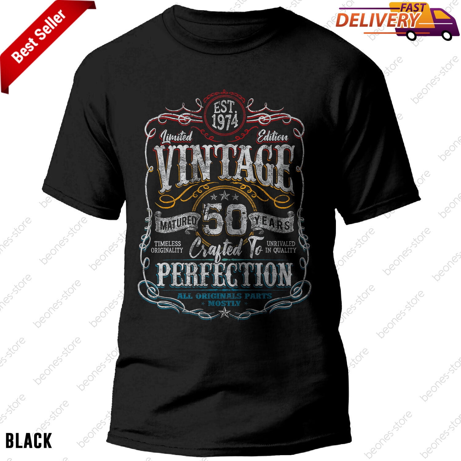 Vintage 1974 Limited Edition T-Shirt for 50 Year Old Celebrating 50th ...