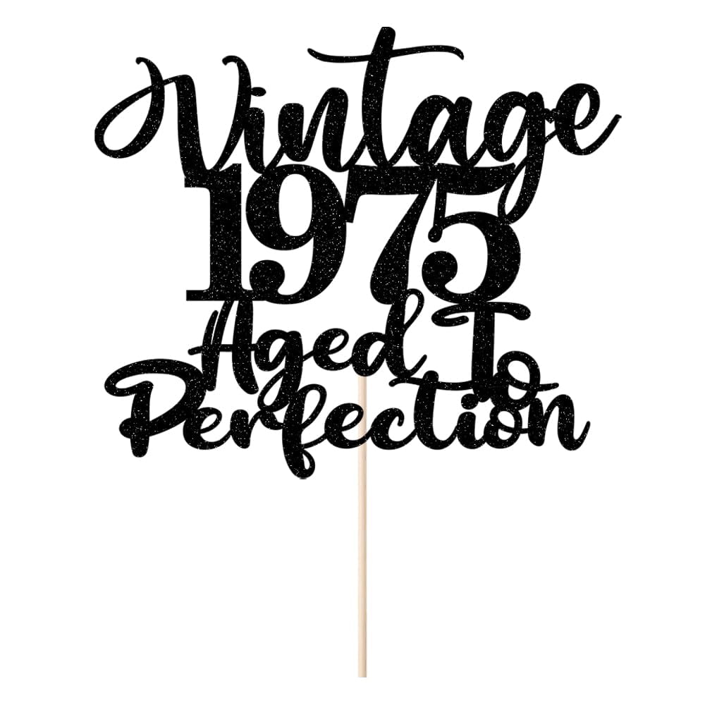 Vintage 1975 Aged TWE5 To Perfection Cake Topper 50th birthday happy ...