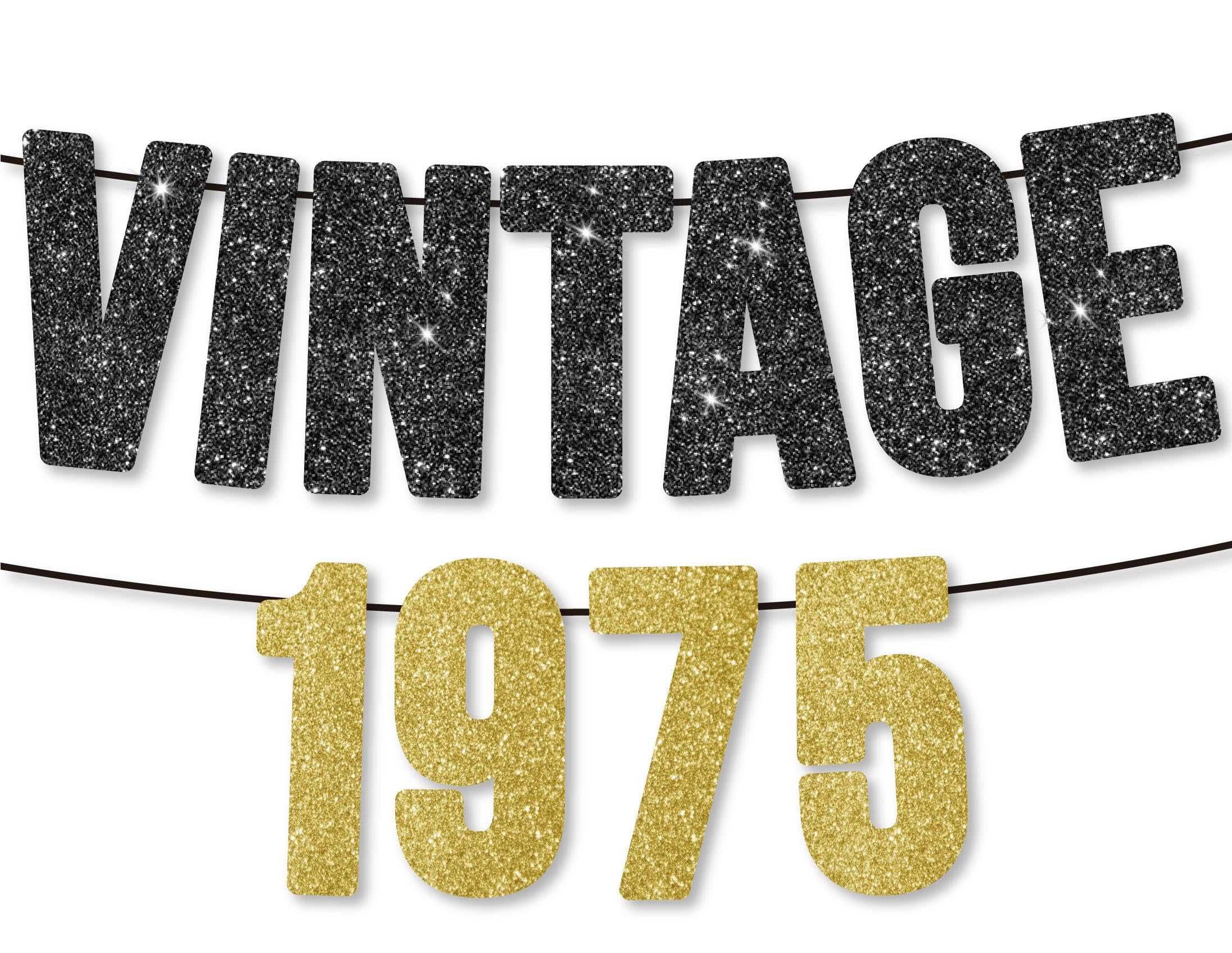 Vintage 1975 Banner for MMF7 50th Birthday Party Decoration,Happy 50th ...