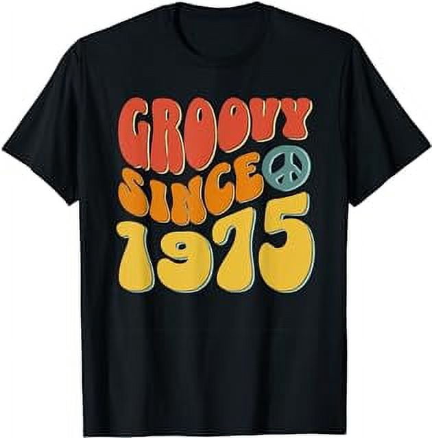 Vintage 1975 Funky 70s Throwback Retro Groovy Since Birthday T-Shirt ...