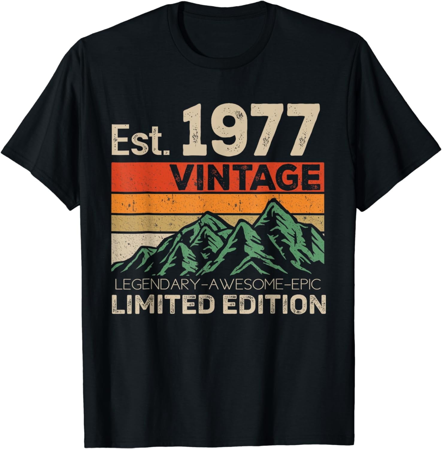 Vintage 1977 Limited Edition 47th Birthday 47 Year Old Mens T-Shirt ...