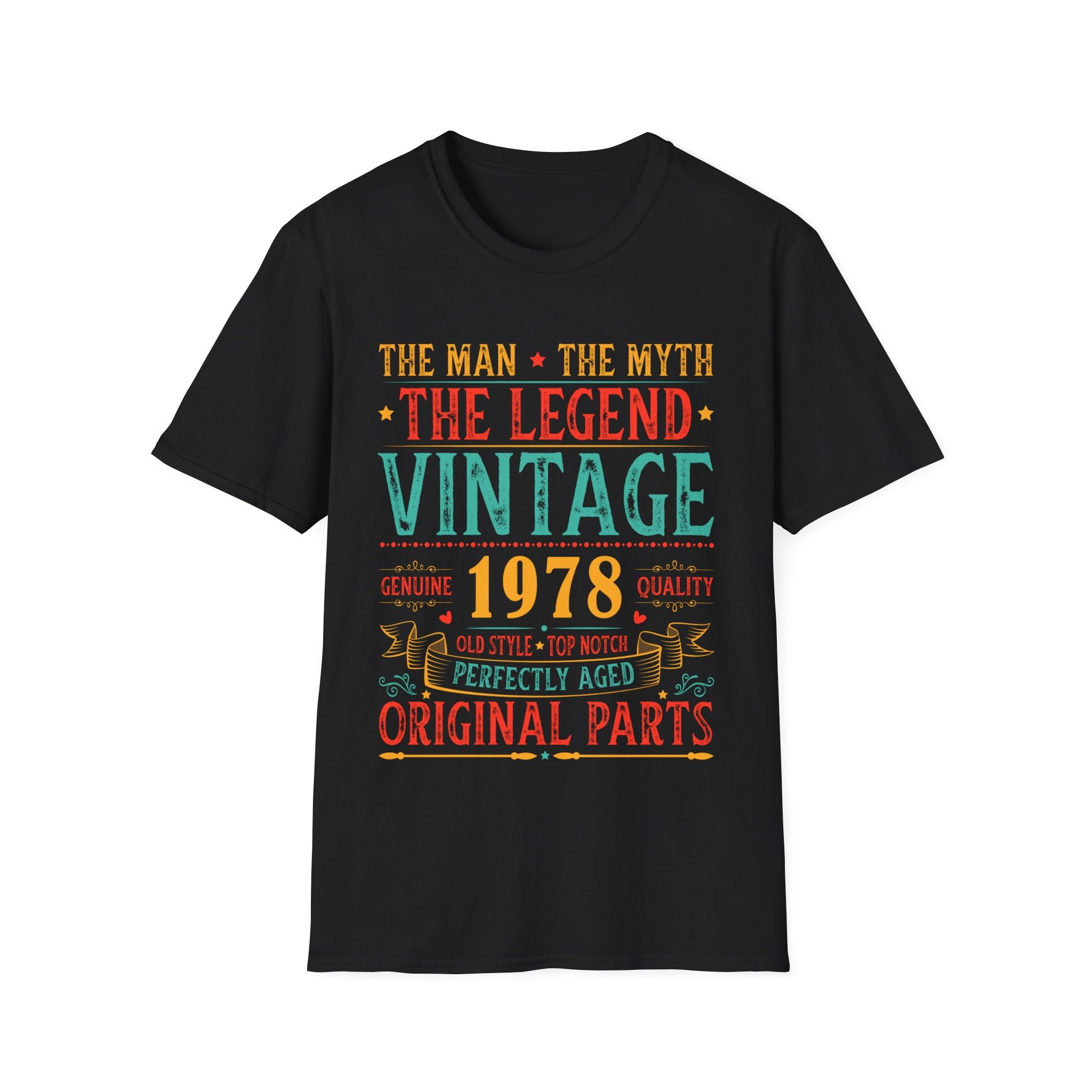 Vintage 1978 T Shirts for Men Retro Funny 1978 Birthday Mens Tshirts ...